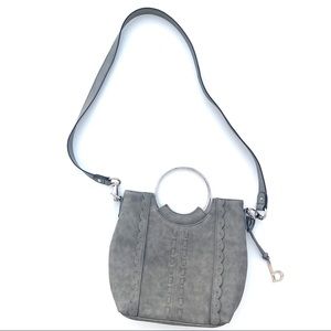 b.o.c. | Bags | Boc Hoop Handle Convertible Gray Pu Leather Bag | Poshmark